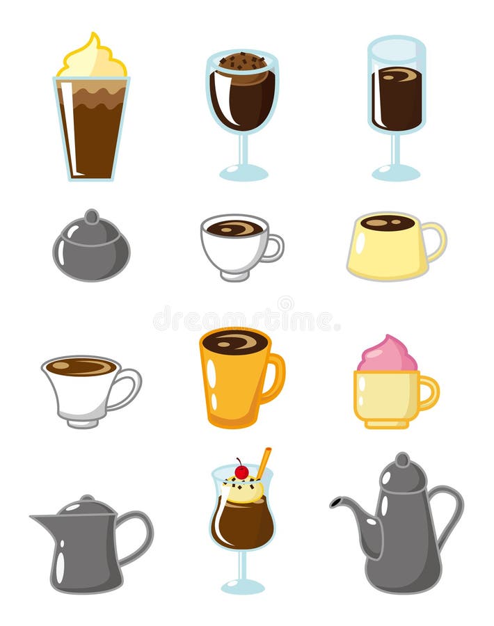 Cartoon coffee icon stock vector. Illustration of caffeine - 18684479
