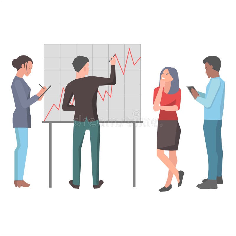 Teamwork and Startup Project Illustration Stock Vector - Illustration ...