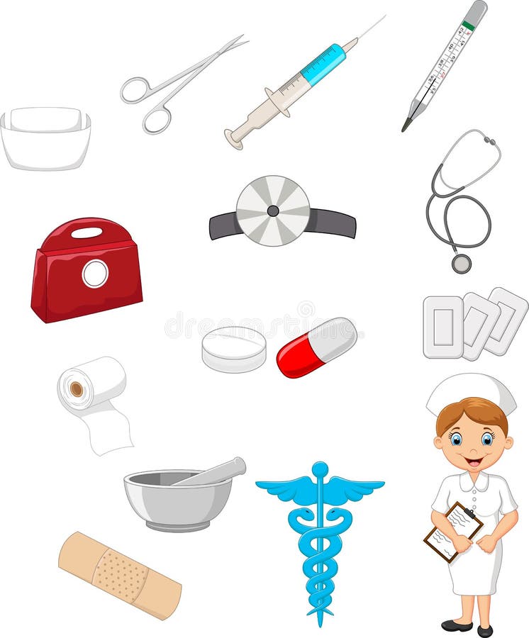 Cartoon Collection of Medical Devices with Nurse Stock Vector ... Cartoon Collection of Medical Devices with Nurse Stock Vector ...