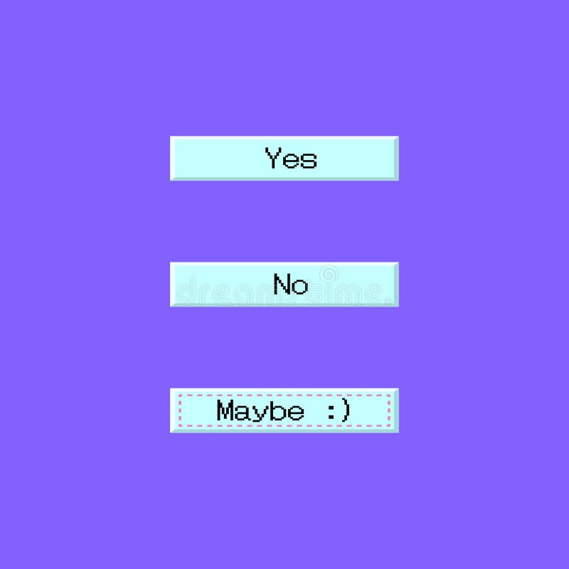 Cartoon Color Button Yes, No and Maybe Set. Vector Stock Vector ...