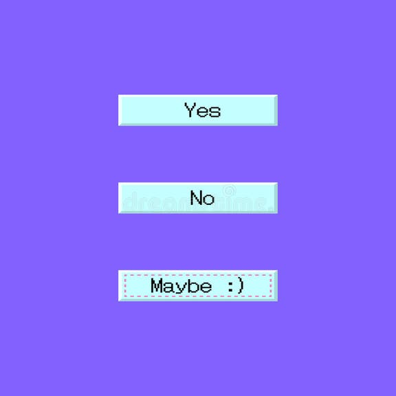 Cartoon Color Button Yes, No and Maybe Set. Vector Stock Vector ...