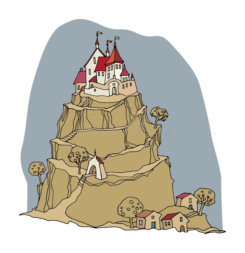 Cartoon color castle stock vector. Illustration of castle - 48103786