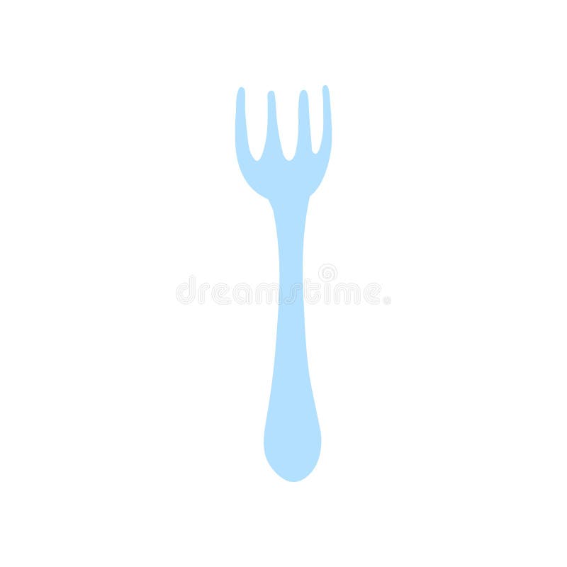 Cartoon Color Cute Fork Kitchen Icon. Vector Stock Vector ...