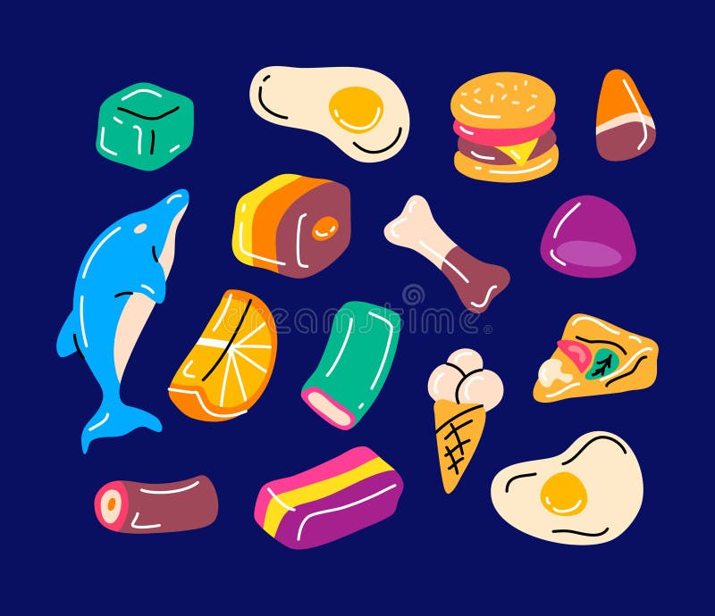 Cartoon Color Different Types Gummy Candies Set. Vector Stock ... Cartoon Color Different Types Gummy Candies Set. Vector Stock ...