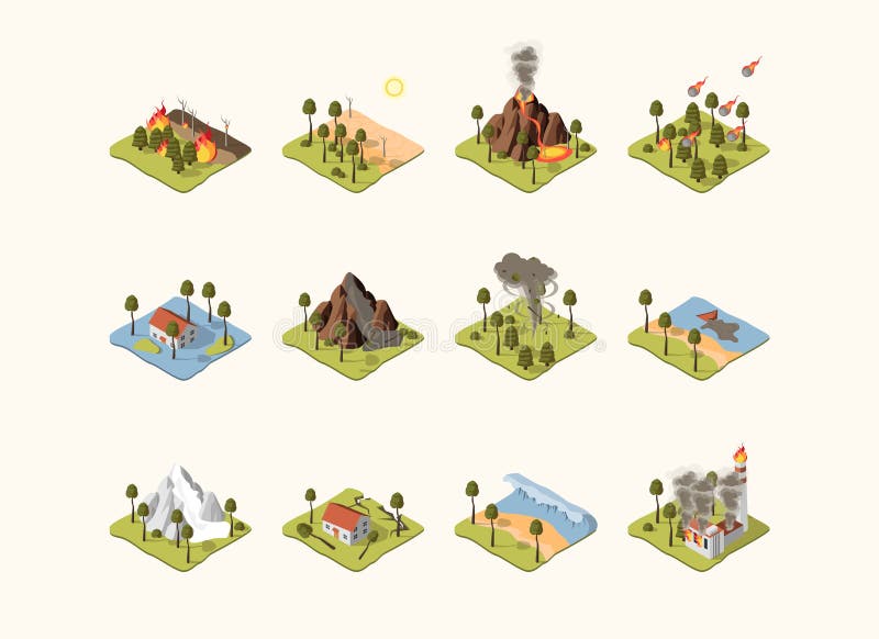 Cartoon Earthquake Magnitude Infographic Concept Card Poster. Vector ...