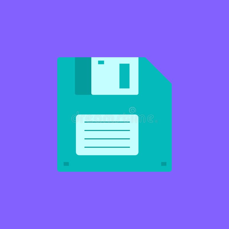 Cartoon Color Floppy Disk. Vector Stock Vector - Illustration of vector ...