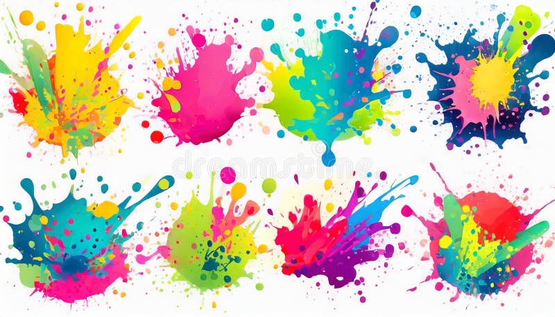 Cartoon color splashes stock illustration. Illustration of blob - 294172303