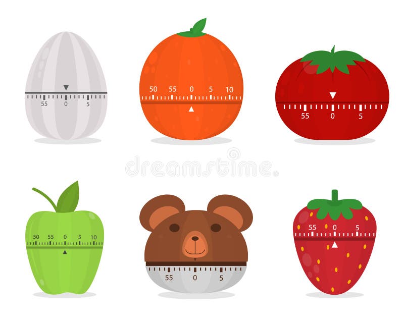 Cartoon Color Time Measuring Tools Icon Set. Vector Stock Vector ...