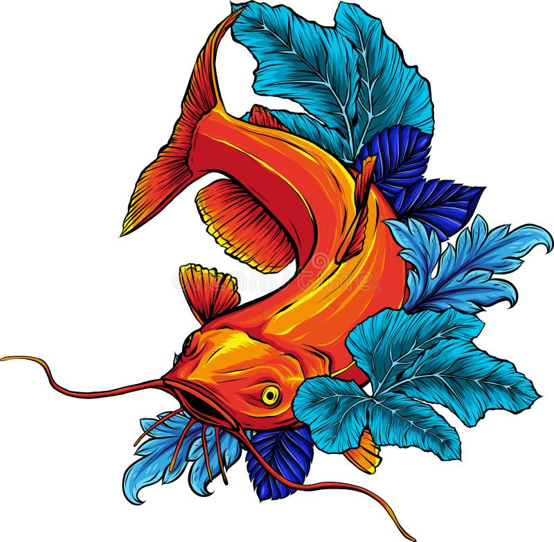 Cartoon of Colored Catfish Vector Illustration Design Stock Vector ...