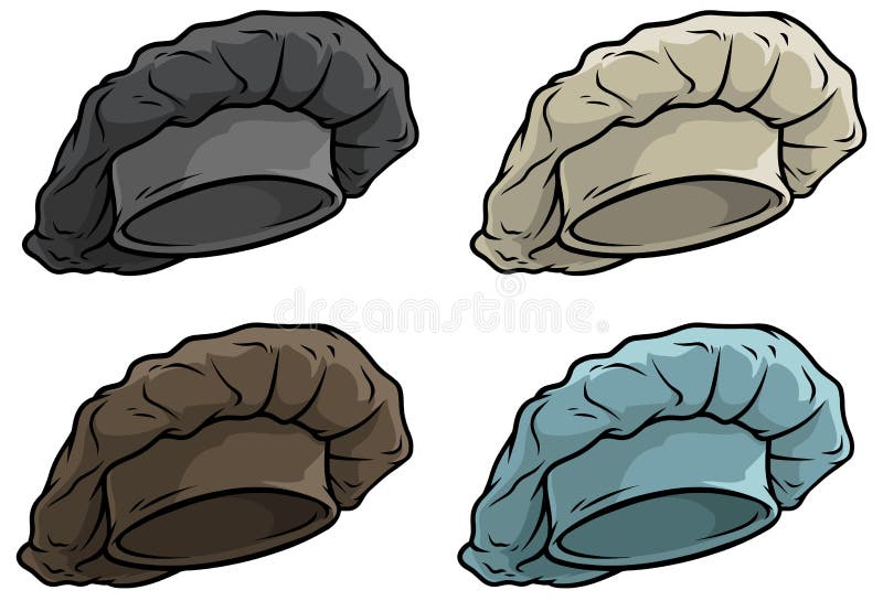 Cartoon Chef Cook Hat or Cap Vector Icon Set Stock Vector ...