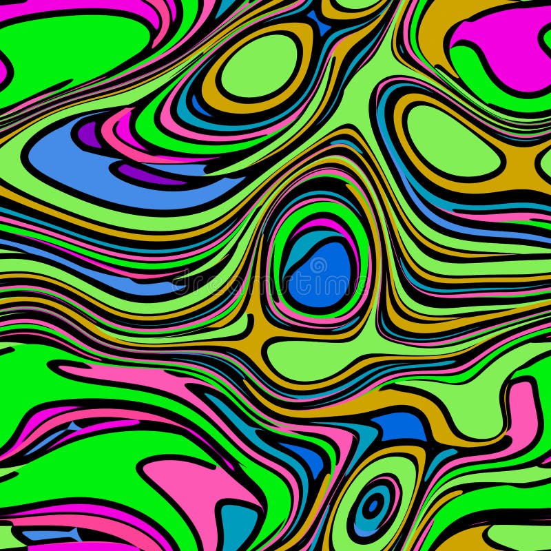 Cartoon Colorful Fantasy Wavy Pattern. Abstract Psychedelic Seamless ... Cartoon Colorful Fantasy Wavy Pattern. Abstract Psychedelic Seamless ...