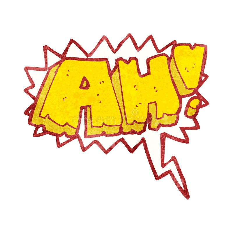 Cartoon comic book ah! stock vector. Illustration of silly - 38044022