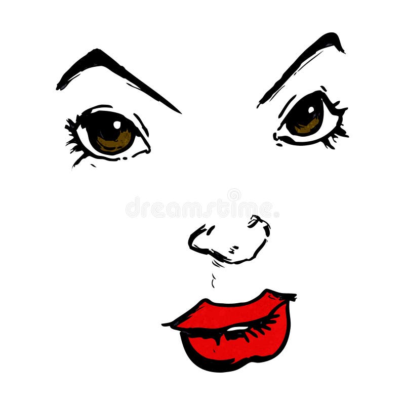 Cartoon comic book face stock photo. Image of cute, silly - 256220910