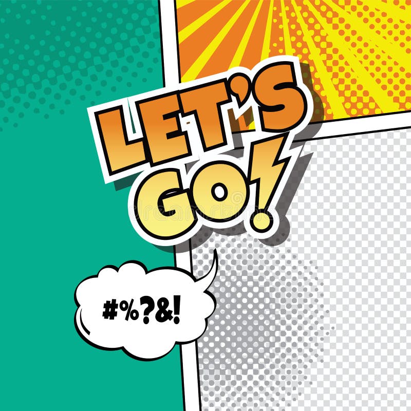 Cartoon Comic Book Template Stock Vector - Illustration of halftone ...