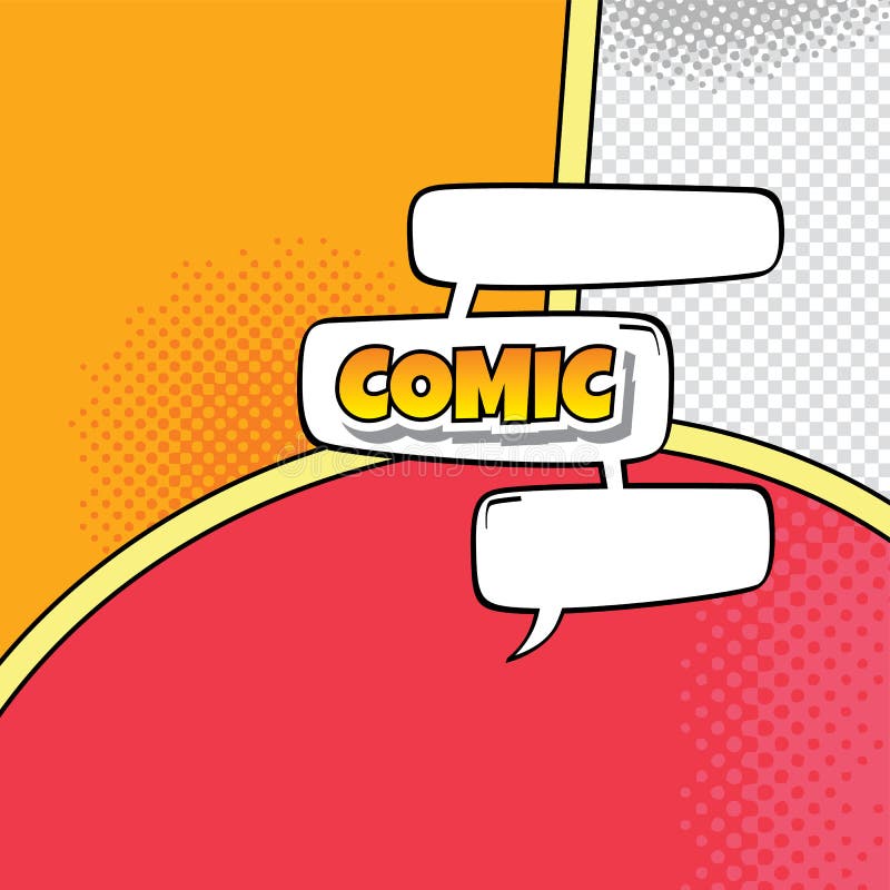 Cartoon Comic Book Template Stock Vector - Illustration of book, line ...