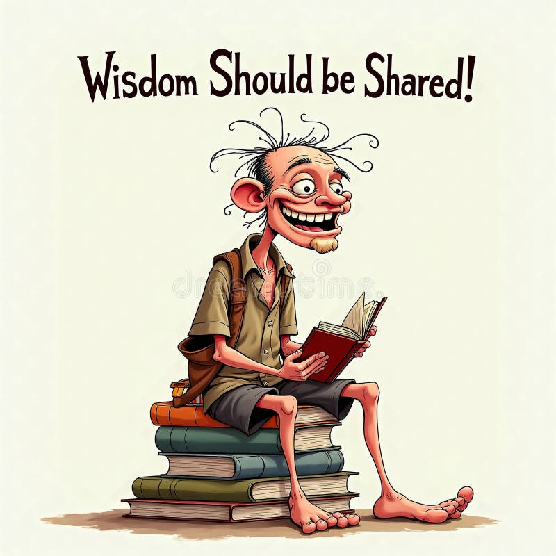Cartoon Comic Character Smile Clipart Share Wisdom Education Knowledge ...