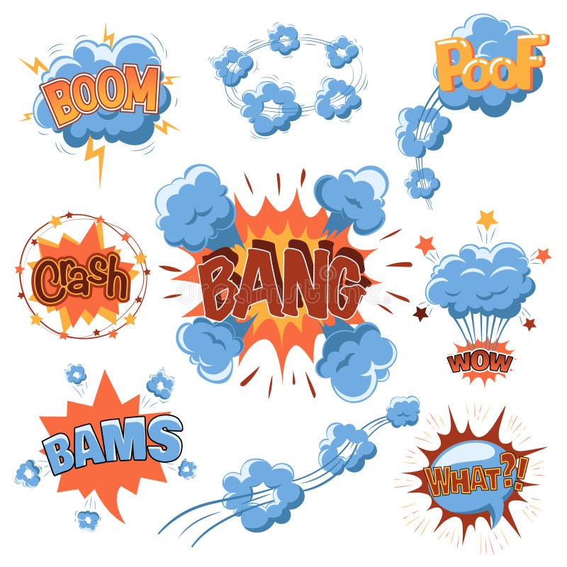Cartoon comic explosion stock vector. Illustration of impact - 53522209