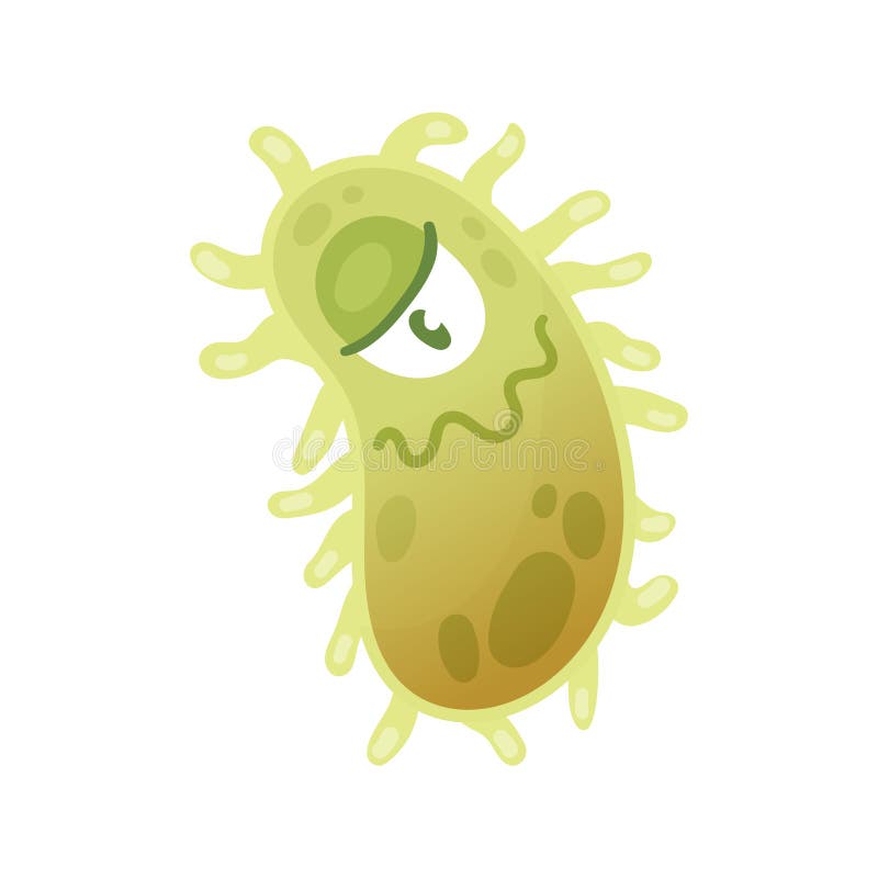 Cartoon Comic Germ Disease Microorganism, Kawaii Microbe Pathogen ...
