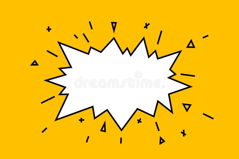 Cartoon Comic Style Blank Burst Bubble Stock Vector - Illustration of ...