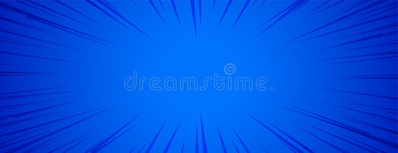 Cartoon Comic Style Retro Zoom Lines Blue Banner Design Stock ...