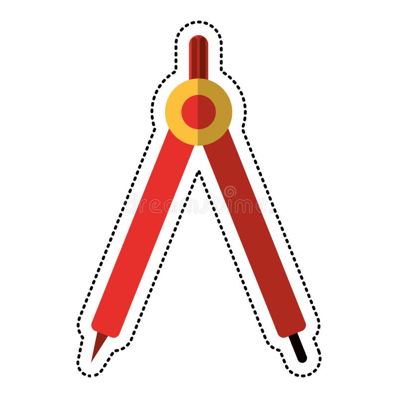 Cartoon Compass Geometry School Image Stock Illustration - Illustration ...