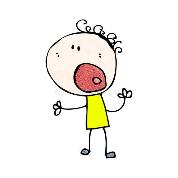 Cartoon complaining boy stock vector. Illustration of grunge - 38071629