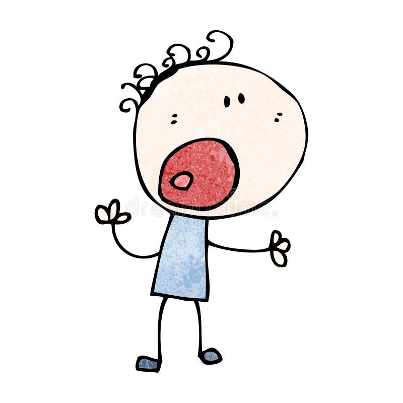 Cartoon Complaining Doodle Man Stock Vector - Illustration of ...