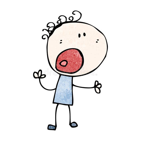 Cartoon Complaining Doodle Man Stock Vector - Illustration of ...