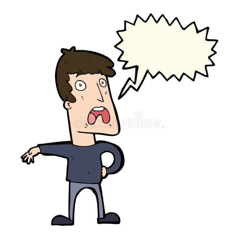 Cartoon Complaining Doodle Man Stock Vector - Illustration of character ...