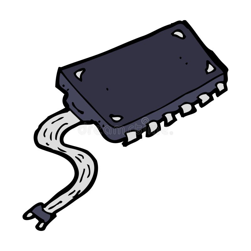 Cartoon computer chip stock vector. Illustration of drawing - 37012547