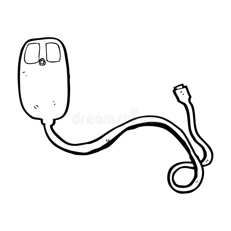 Cartoon computer mouse stock illustration. Illustration of traditional ...