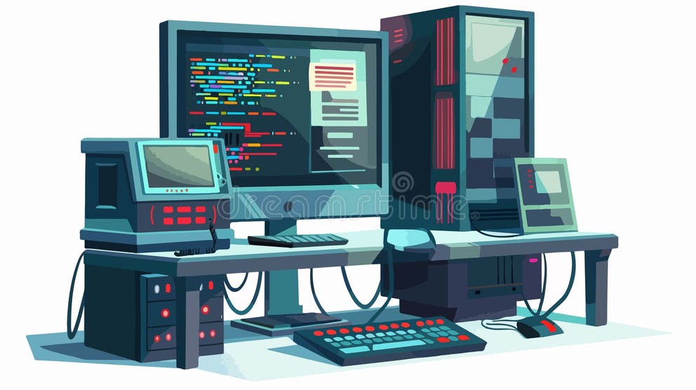 Cartoon Computer Network Stock Illustrations – 65,449 Cartoon Computer ...