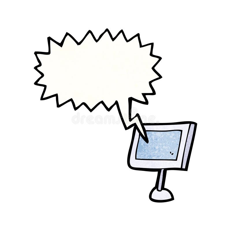 Cartoon computer screen stock vector. Illustration of clip - 38043795