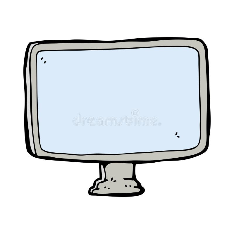 Cartoon computer screen stock vector. Illustration of crazy - 37014839