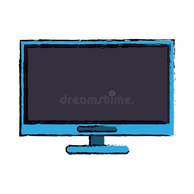 Cartoon Computer Technology Work Device Stock Vector - Illustration of ...