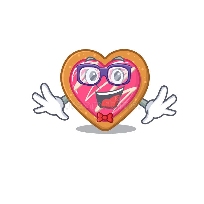 A Cartoon Concept of Geek Cookie Heart Design Stock Vector ...