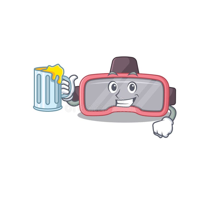 A Cartoon Concept of Vr Glasses Toast with a Glass of Beer Stock Vector ...