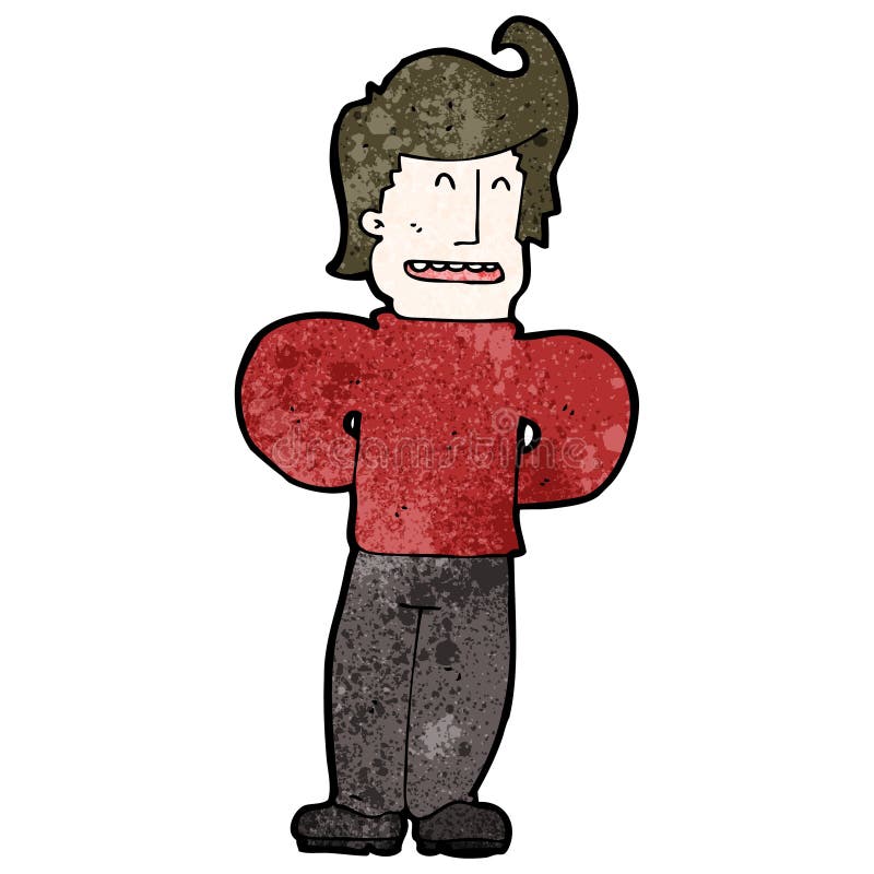 Cartoon confident man stock vector. Illustration of artwork - 38069482