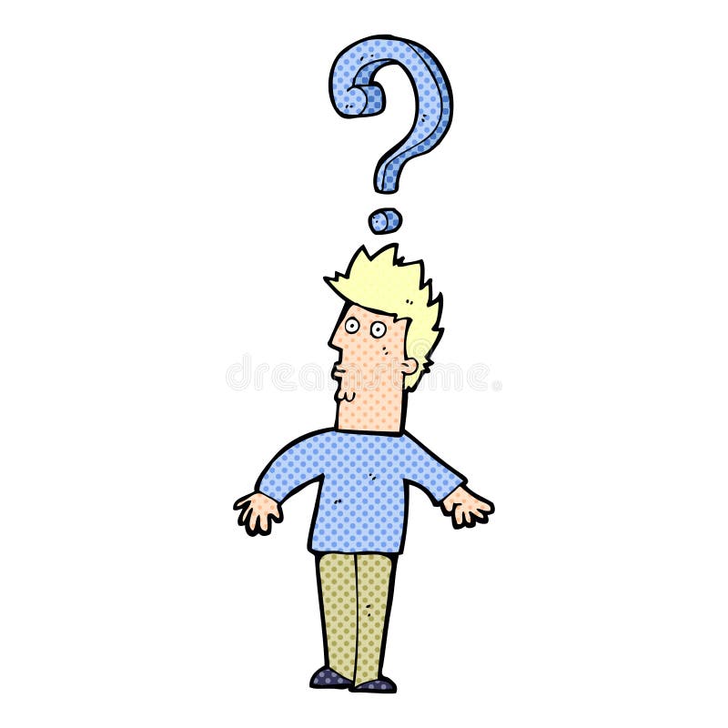 Cartoon confused man stock illustration. Illustration of artwork - 52967334