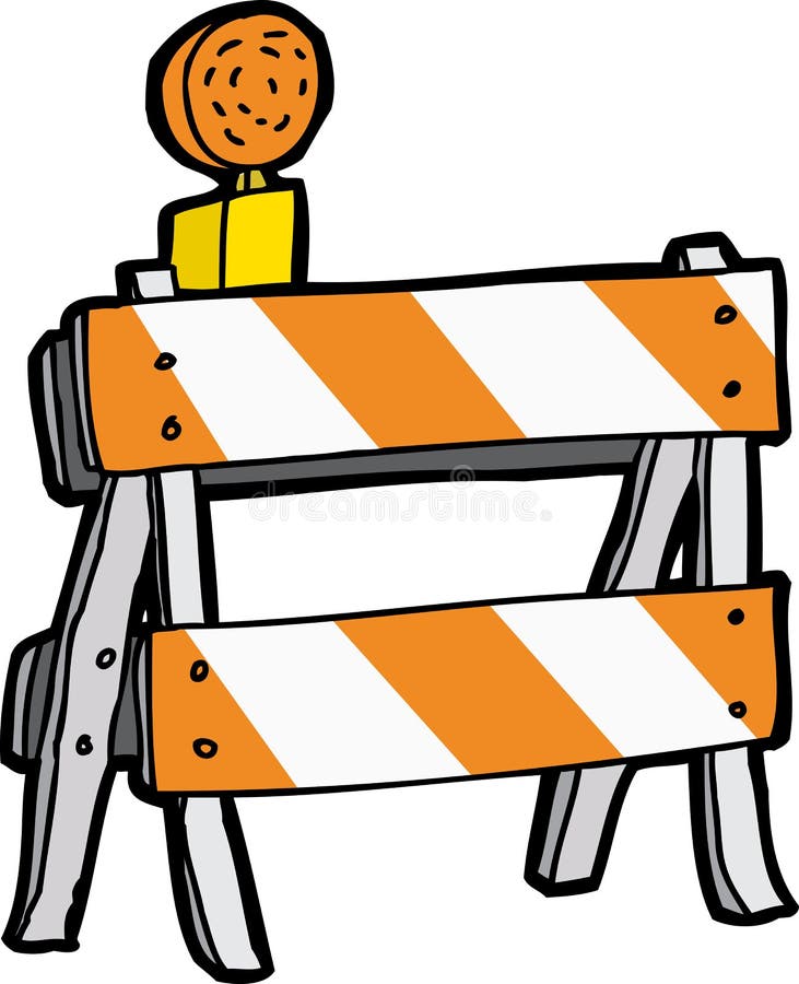 Cartoon Construction Barricade Stock Vector - Image: 42804720