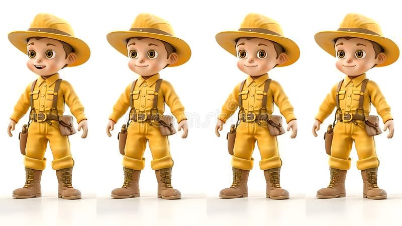 Cartoon Construction Crew: a Set of Four Charming Cartoon Characters ...