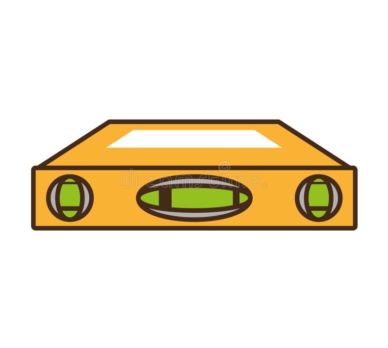 Cartoon Construction Level Bubble Metal Tool Stock Illustration ...