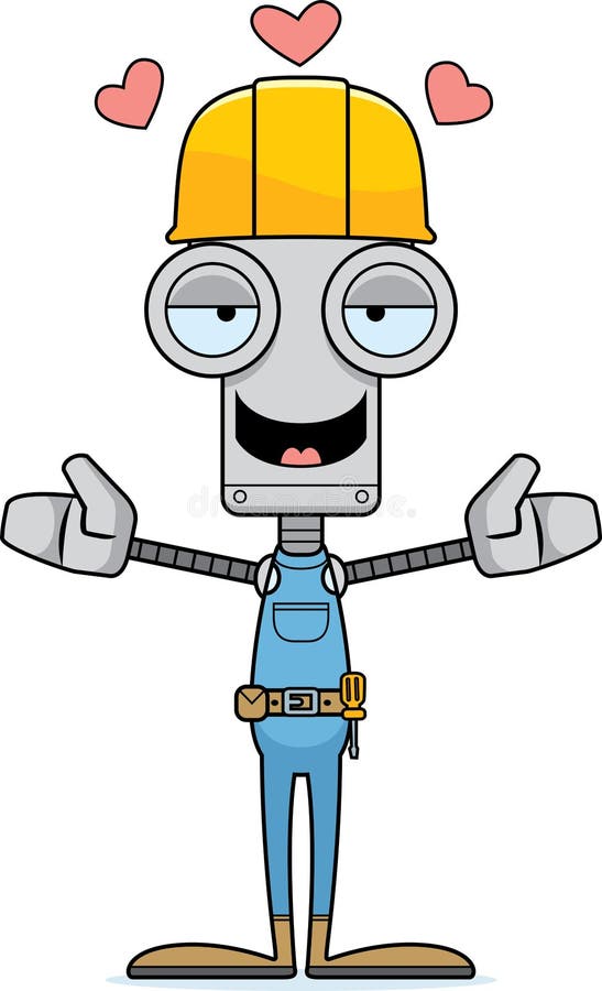 Worker robot walking stock illustration. Illustration of metal - 160258089