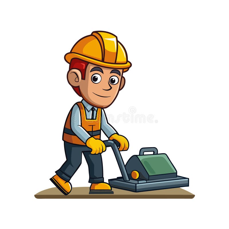 Using Plate Compactor Stock Illustrations – 2 Using Plate Compactor ...