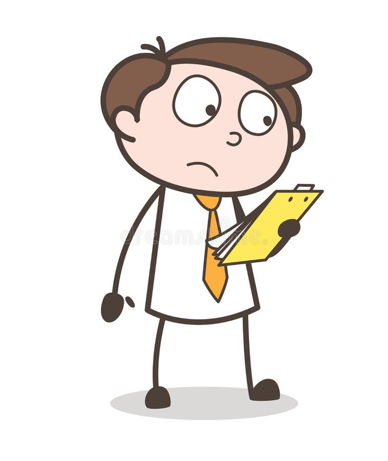 Cartoon Consultant Announcing in Meeting Vector Stock Illustration ...