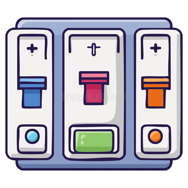 Cartoon Cat with Control Panel for TV. Vector Illustration. Stock ...