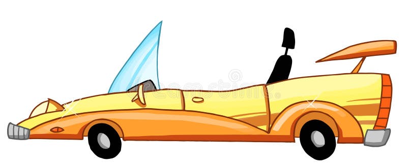 Cartoon convertible car stock vector. Illustration of autos - 15552795