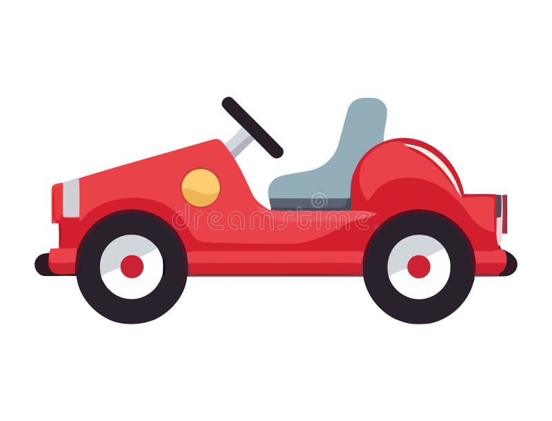 Cartoon Convertible Red Car Stock Illustration - Illustration of retro ...