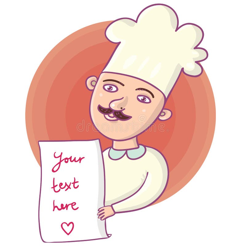 Cartoon of a Cook in the Kitchen Stock Illustration - Illustration of ...