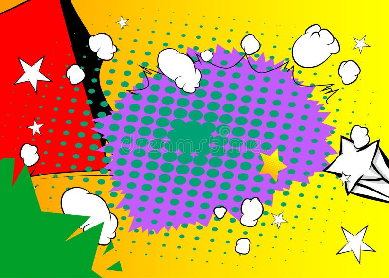 Cartoon Cool Backdrop, Abstract Wallpaper, Comic Book Background. Retro ...